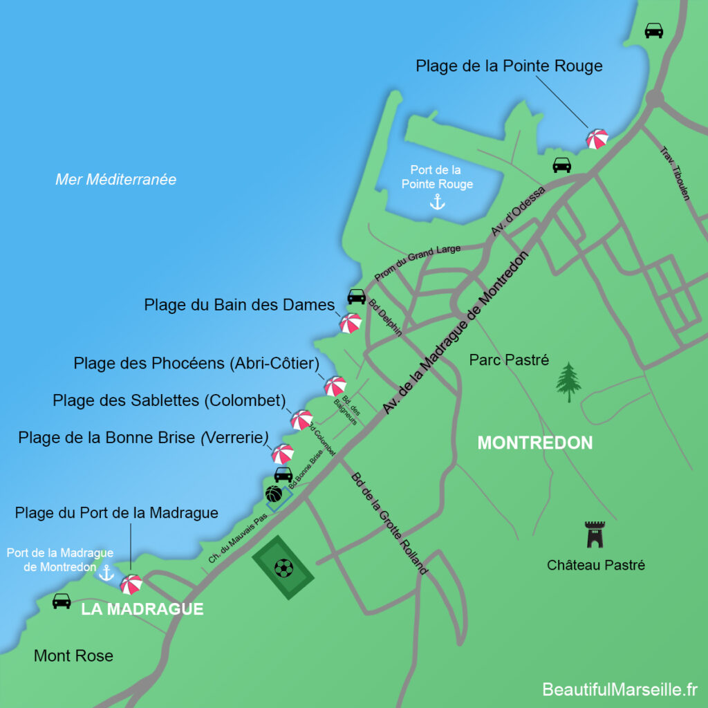 Plage de la Pointe Rouge, Marseille